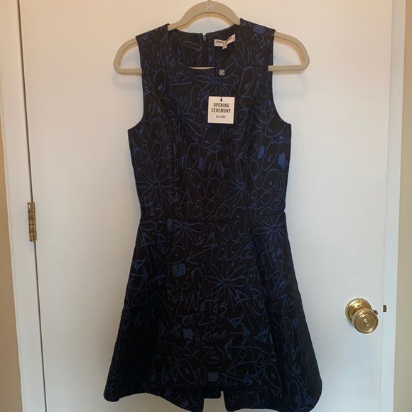 Opening Ceremony | Dresses | Nwt Opening Ceremony Blue Scribbles ...